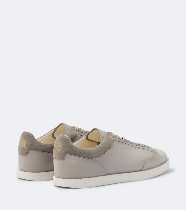 Brunello Cucinelli Suede-trimmed Leather Sneakers