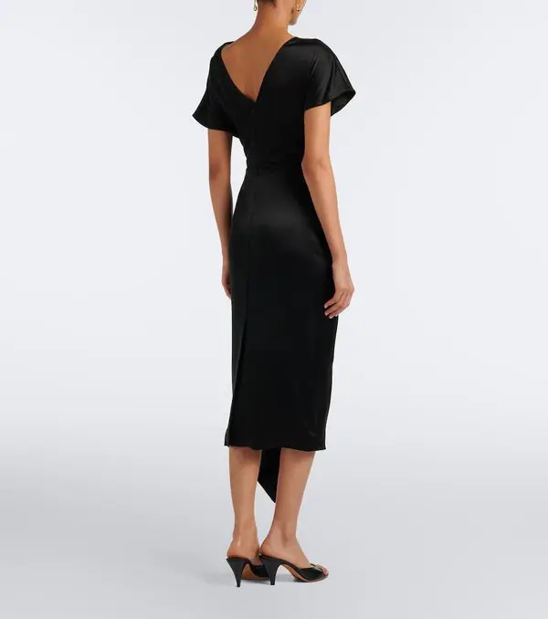 ROKSANDA Zoa Draped Satin Midi Dress