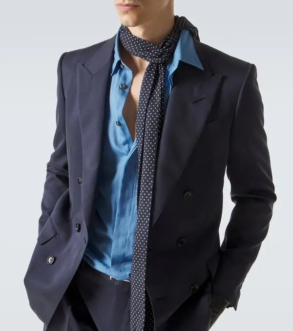 TOM FORD Double-breasted Silk Blazer