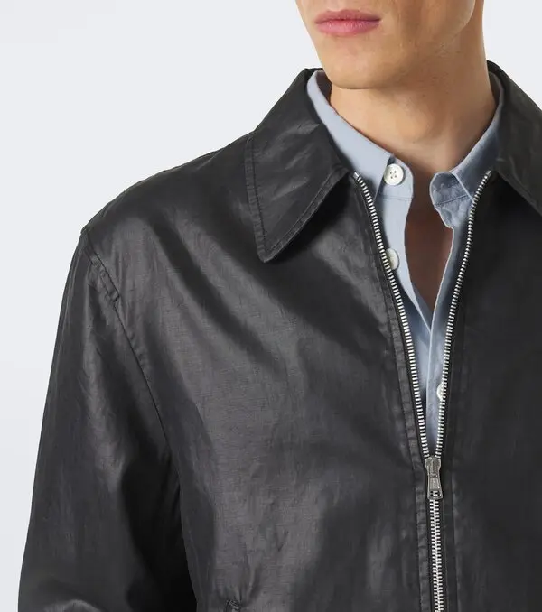 Our Legacy Worker Blouson Jacket In Lacquer Mirror Tencel