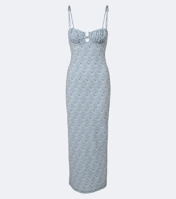 MONTCE Petal Floral Maxi Dress - Blue