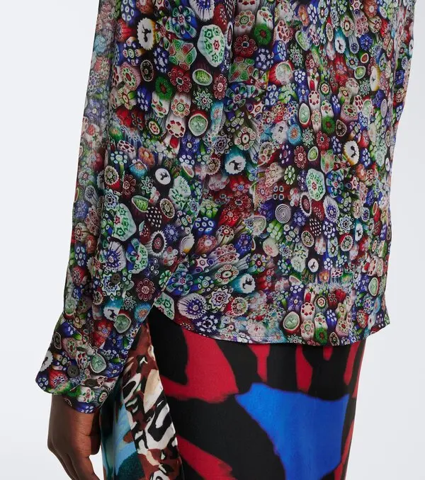 Dries Van Noten Embellished Printed Shirt - Multicoloured