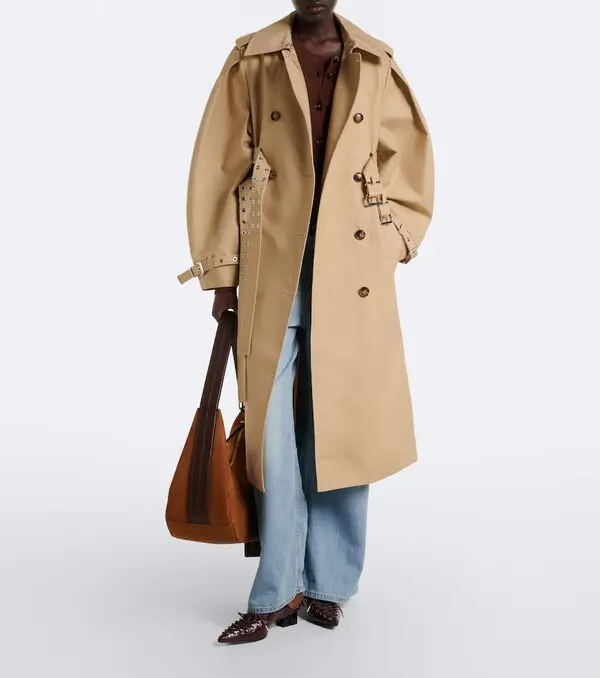 GANNI Cotton Trench Coat