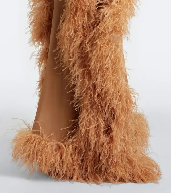 TALLER MARMO Sza Sza Spirit Kaftan With Feather Trim