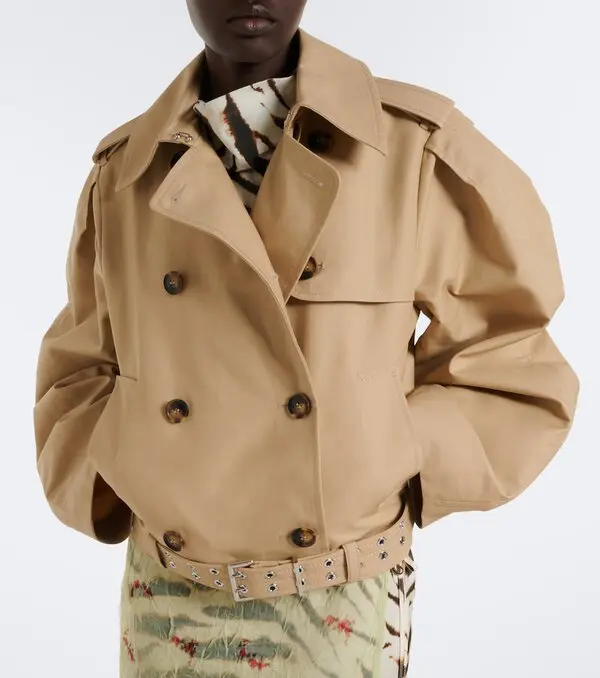 GANNI Double-breasted Cotton Jacket