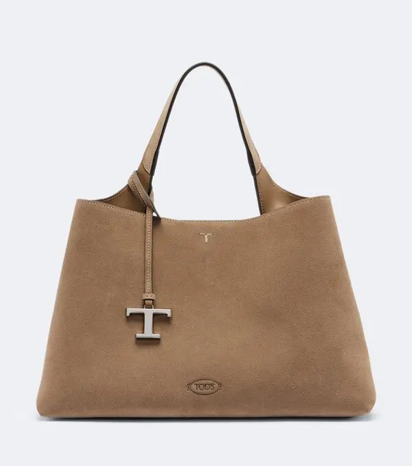 TOD'S Suede Top-handle Bag - Brown