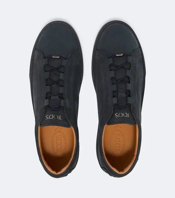 TOD'S Leather Lace-up Sneakers - Blue