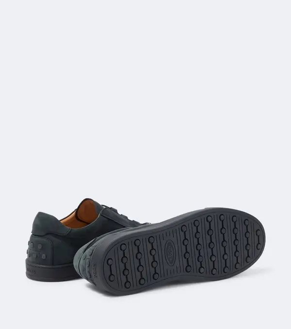 TOD'S Leather Lace-up Sneakers - Blue