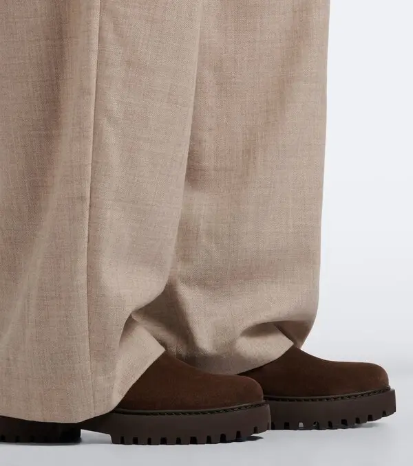 Brunello Cucinelli Monili Suede Chelsea Boots