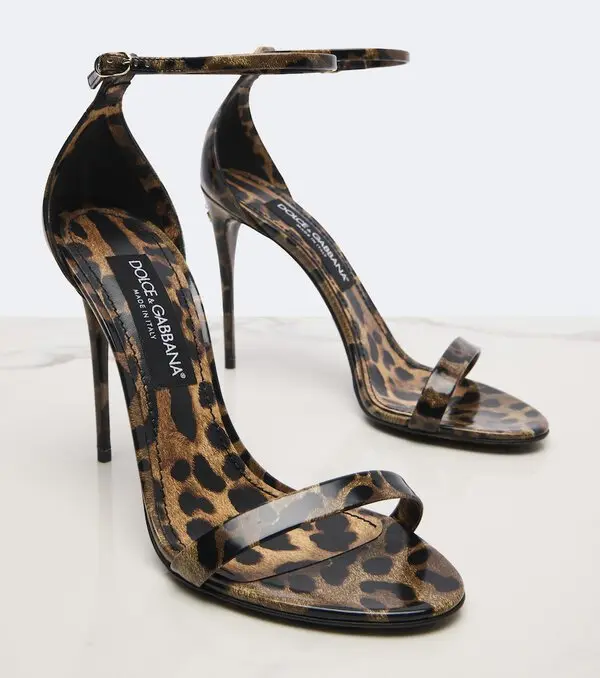 Dolce & Gabbana Leopard-print Leather Sandals