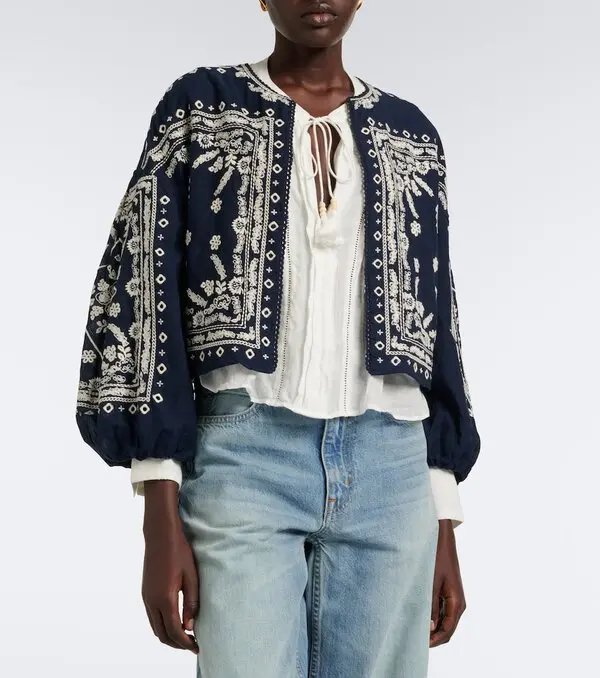 Veronica Beard Drake Embroidered Cotton-blend Jacket