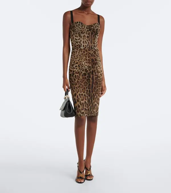 Dolce & Gabbana Leopard-print Bustier Dress
