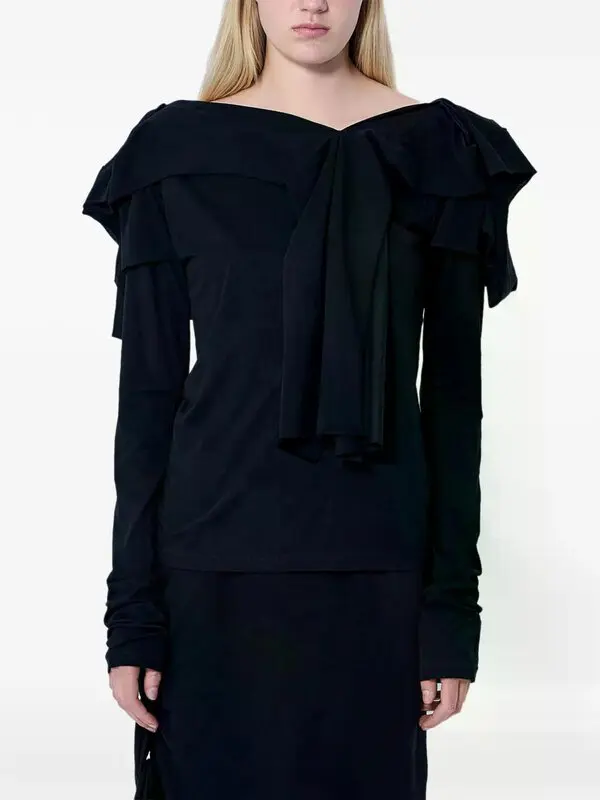 Yohji Yamamoto Long-sleeve Blouse With Layered Detailing