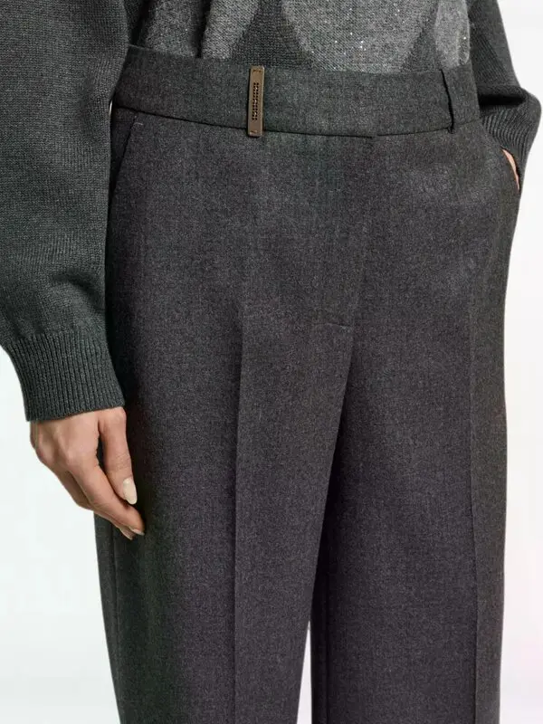 Peserico Pressed-crease Wide-leg Trousers