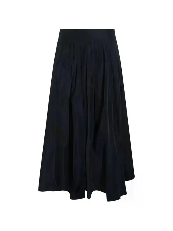 Max Mara Midi Pleated Flared Skirt - Blue