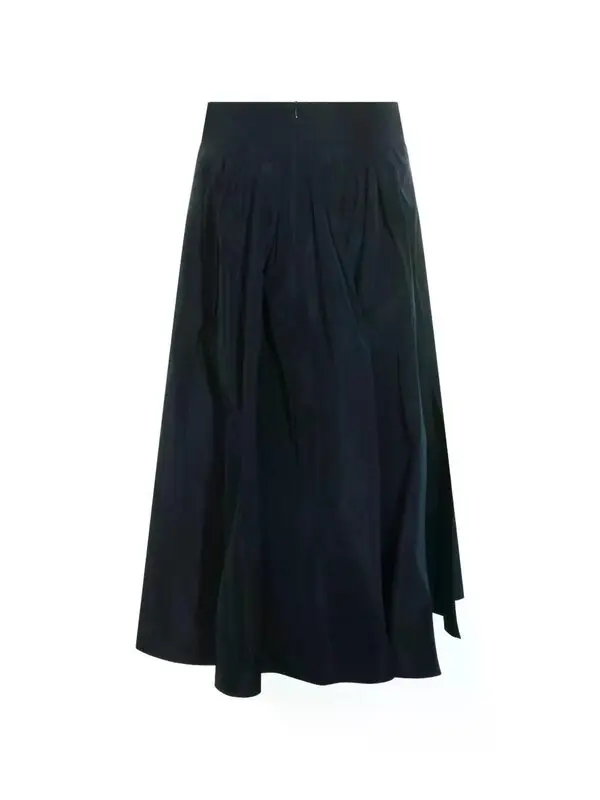 Max Mara Midi Pleated Flared Skirt - Blue