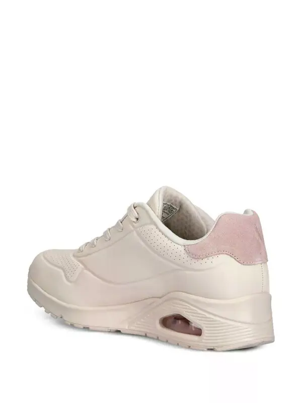 Sketchers Uno Pop Back Perforated Panelled Sneakers - Neutrals
