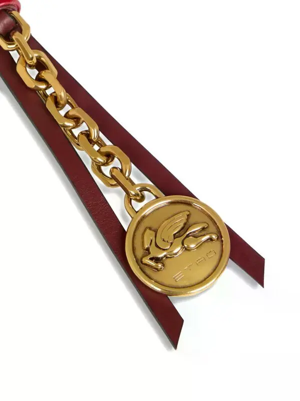 Etro Pegaso Coin Leather Charm