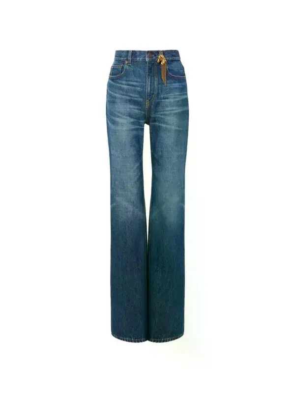 Chloé Charm Detail Jeans - Blue