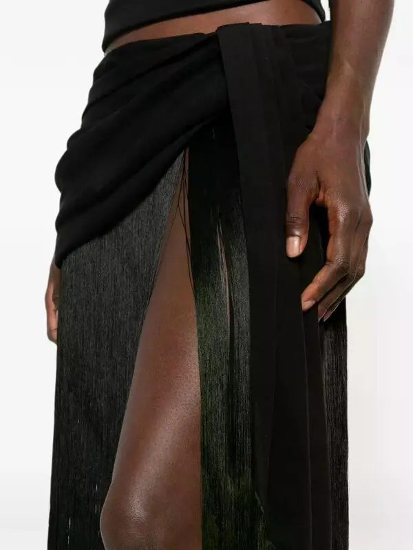 Cult Gaia Saman Fringe-trimmed Maxi Skirt
