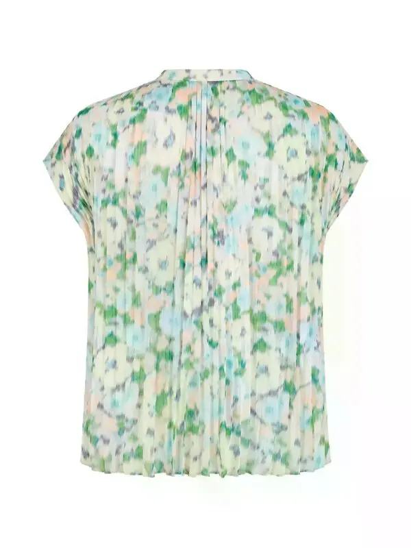 Vince Floral-print Pleated Blouse