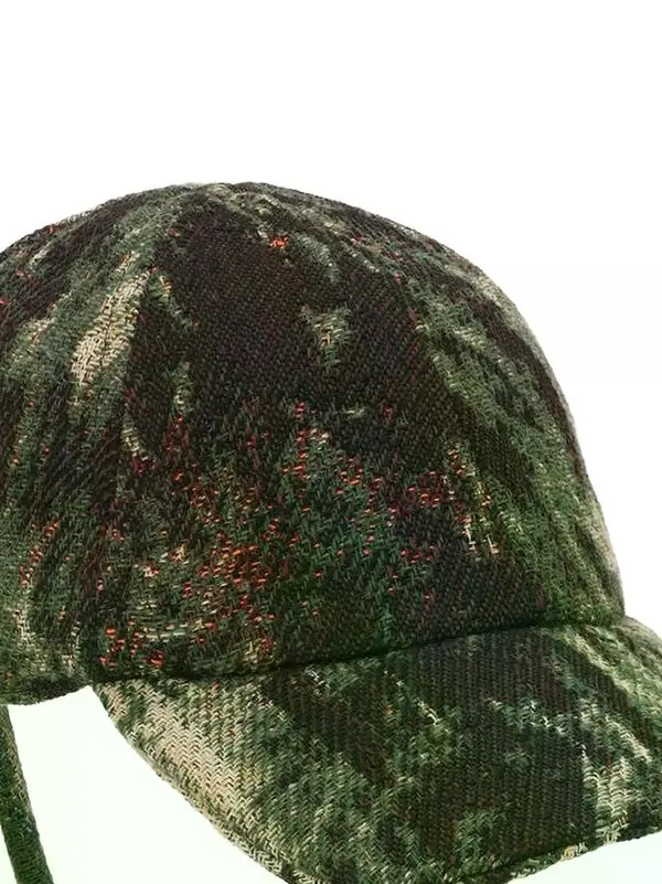 Henrik Vibskov Dark Jacquard Weave Cap - Green