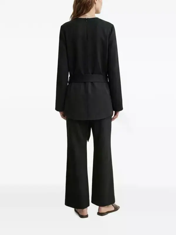TOTEME Belted Long-sleeve Top