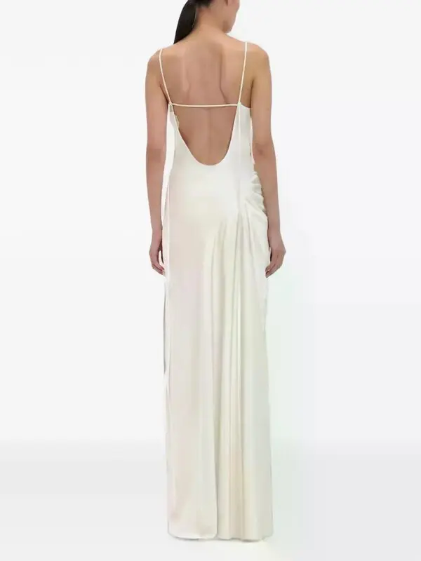 Victoria Beckham Cami Maxi Dress With Gathered Detailing And Open Back
