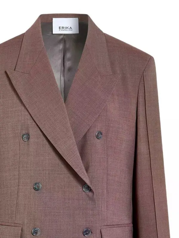 Erika Cavallini Double-breasted Peak-lapel Blazer