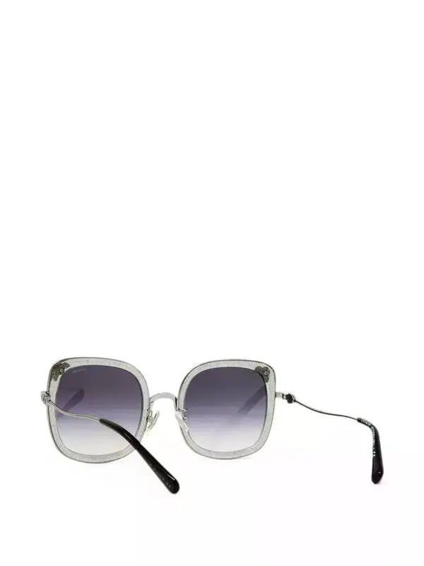 COACH Glitter Effect Floral Embellished Sunglasses
