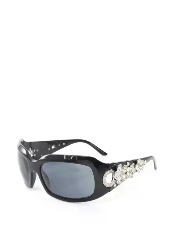 BVLGARI Embellished Square-frame Sunglasses - Black