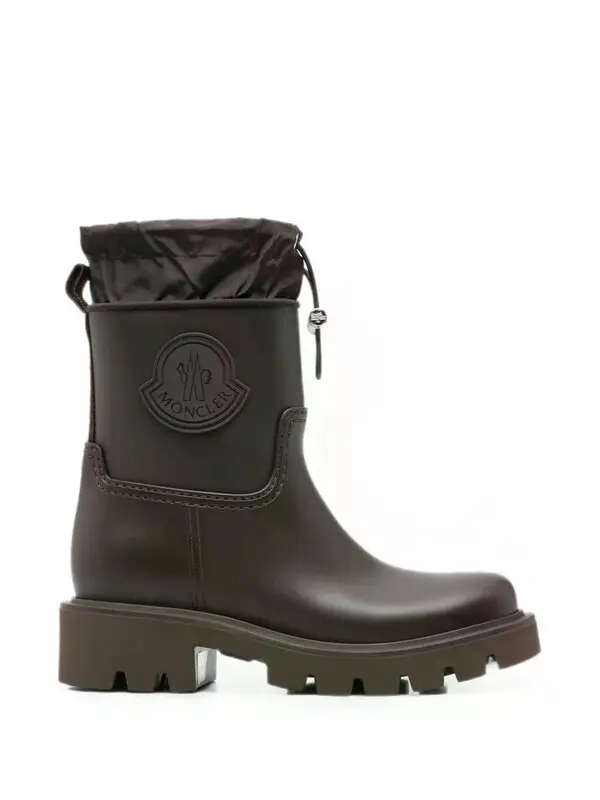 Moncler Kickstream Drawstring Rain Boots - Brown
