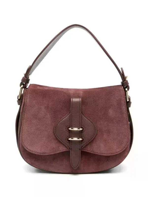 COCCINELLE Suede Foldover Tote Bag - Red