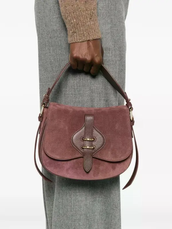 COCCINELLE Suede Foldover Tote Bag