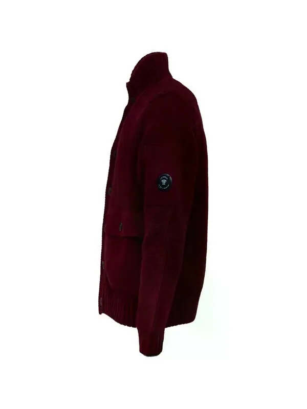 C.P. COMPANY Lens Detail Button-up Cardigan - Red