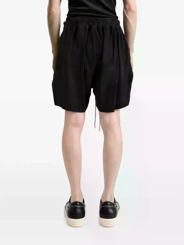 Rick Owens Drawstring Leather Shorts