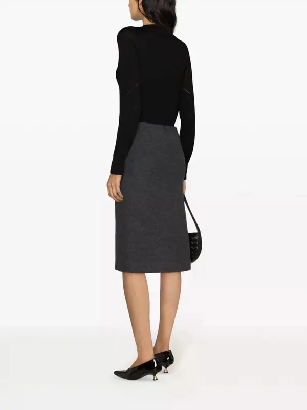 Victoria Beckham Merino Wool Jumper With Embroidered Logo