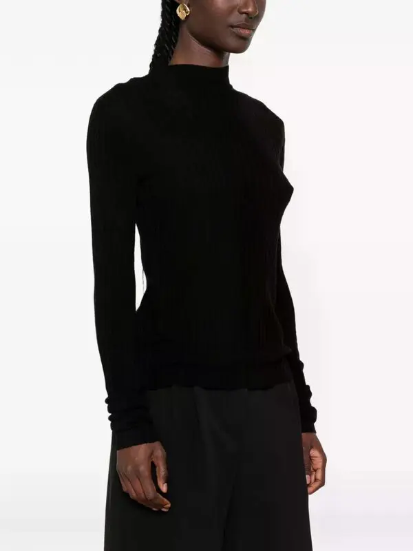 Pinko Ribbed-knit Long-sleeve Sweater