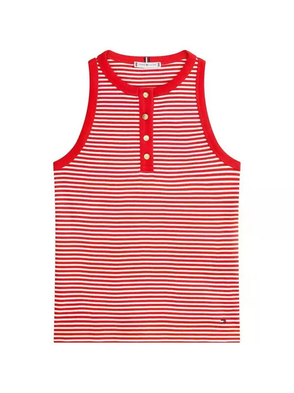 Tommy Hilfiger Sleeveless Henley Top