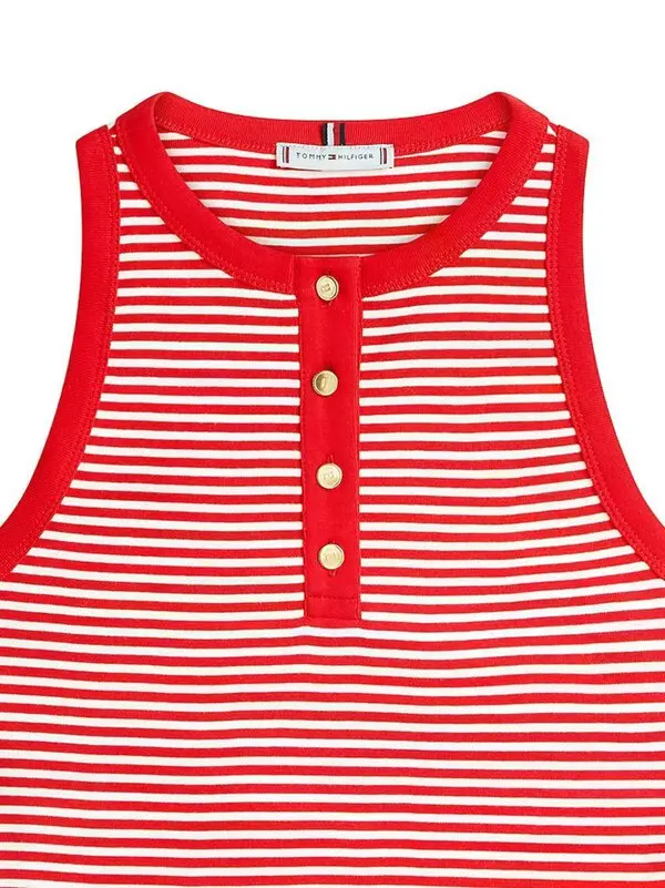 Tommy Hilfiger Sleeveless Henley Top