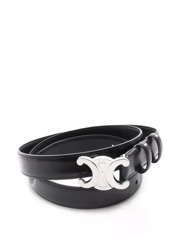 Celine Triomphe Buckle Belt - Black