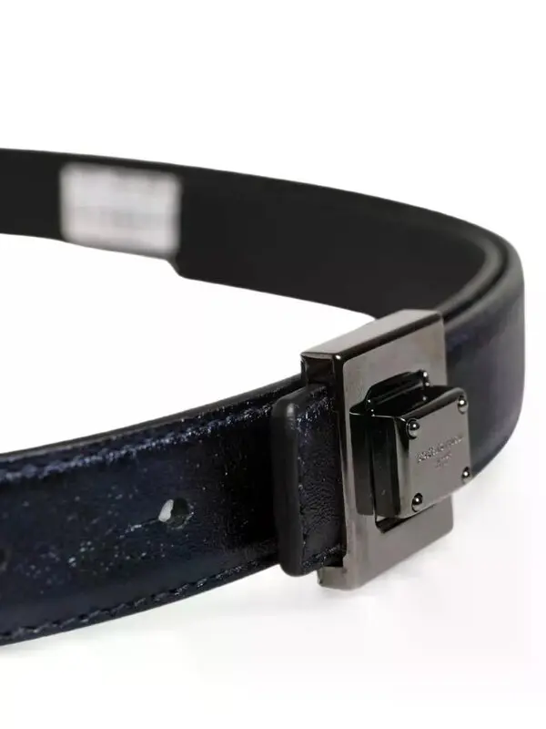 Dolce & Gabbana Square Buckle Leather Belt