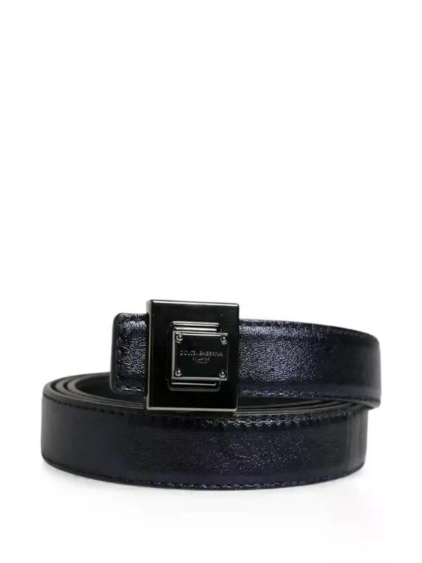 Dolce & Gabbana Square Buckle Leather Belt