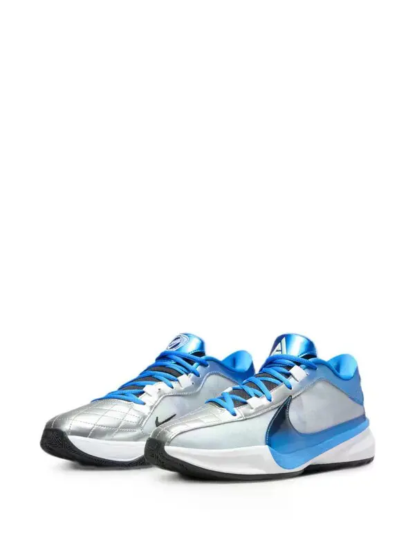 Nike Zoom Freak 5 Sneakers With Metallic Finish - Silver
