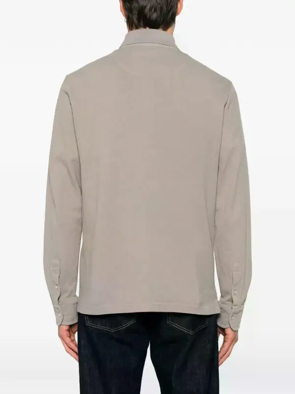 Etro Pegaso-embroidered Long-sleeve Polo Shirt