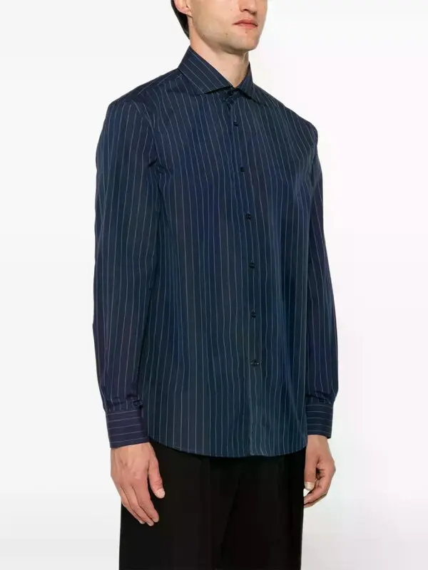 Brunello Cucinelli Pinstripe-print Long-sleeve Shirt