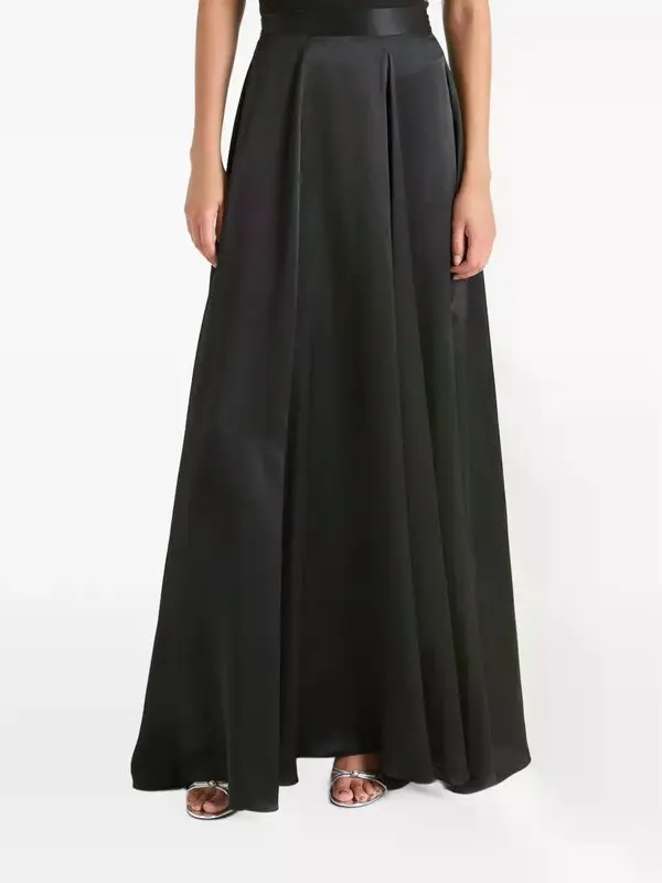 TEMPERLEY LONDON Amerie Pleated Satin Maxi Skirt