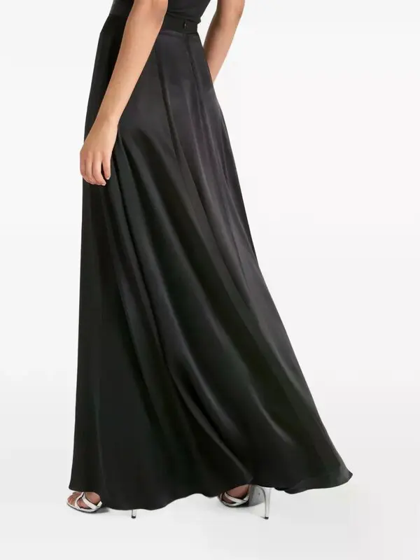 TEMPERLEY LONDON Amerie Pleated Satin Maxi Skirt