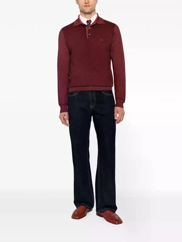 Etro Embroidered Logo Polo Sweater