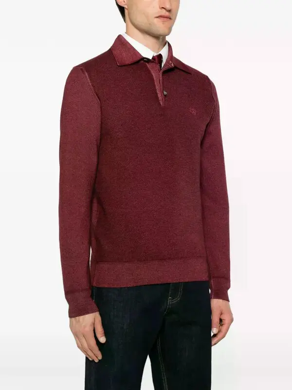 Etro Embroidered Logo Polo Sweater